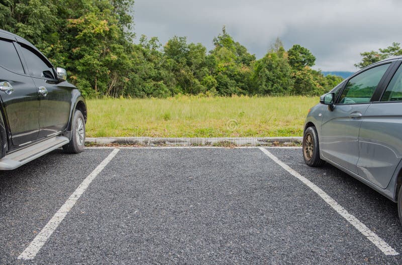 Empty Space for Cars ,outdoor Car Parking Stock Photo - Image of ...