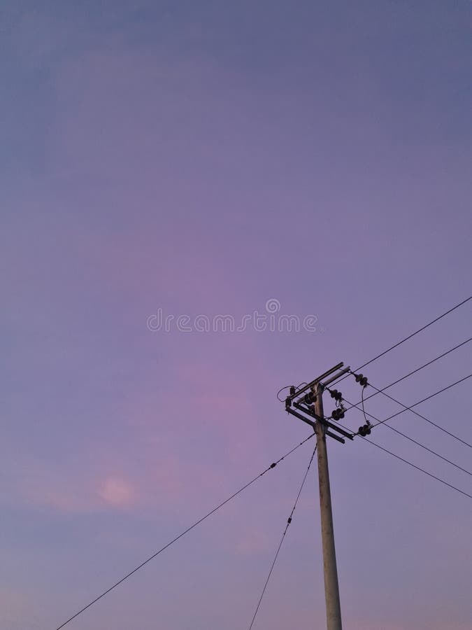 Empty Space with Electricity Pole As Point of Interest Stock Photo ...