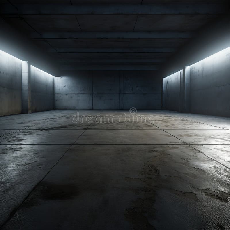 The Empty Space Has Lights Shining from Both Sides of it Stock ...