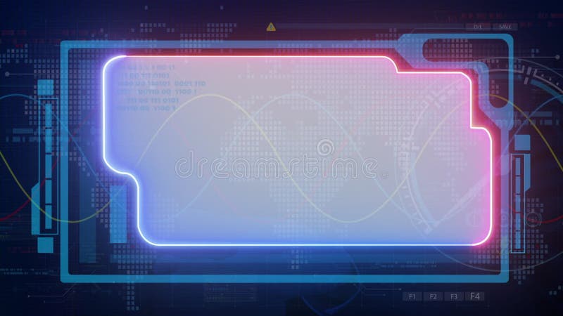 HUD Futuristic User Interface. Virtual Tech Display. Copy Space for ...