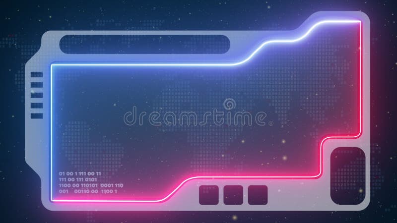 HUD Futuristic User Interface. Virtual Tech Display. Copy Space for ...