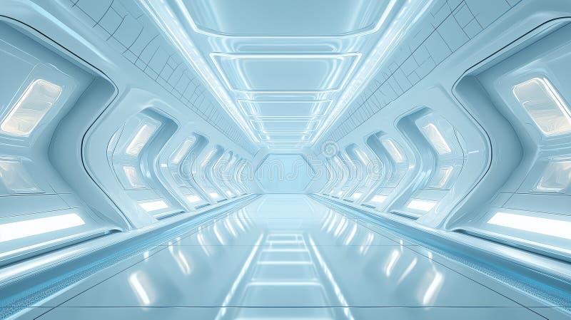 Futuristic Showroom, Spaceship Interior Stock Photo - Image of design ...
