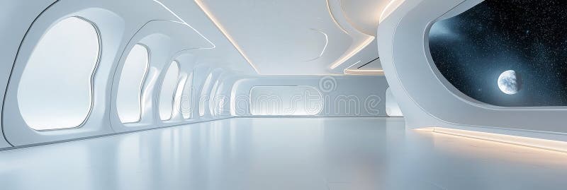 Futuristic Showroom, Spaceship Interior Stock Image - Image of ...