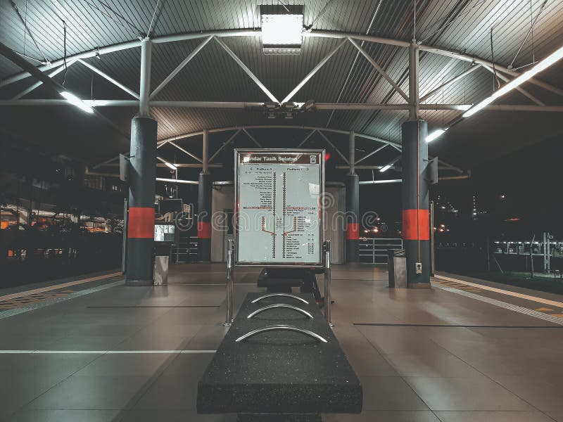Empty Space at LRT Train Station Editorial Image - Image of ...