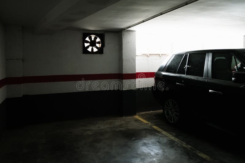 Empty Space in an Old Decrepit and Dilapidated Underground Parking ...