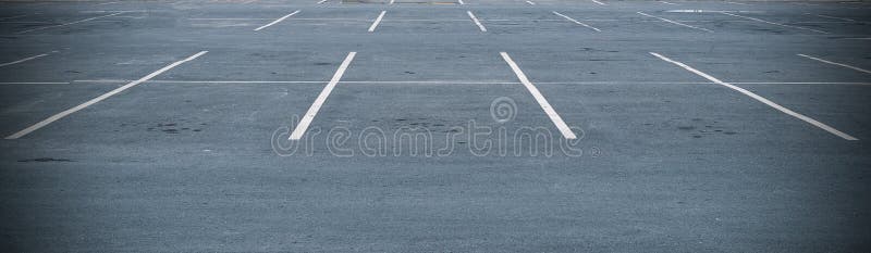 Empty Space in a Parking Lot Stock Photo - Image of parking, infinite ...