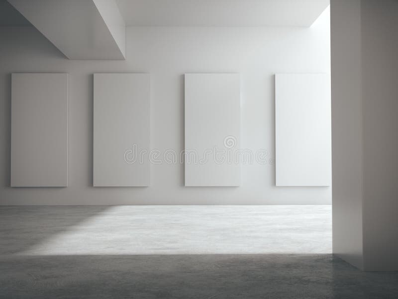 Empty Space for Product Showcase, White Hall, White Structure, White ...
