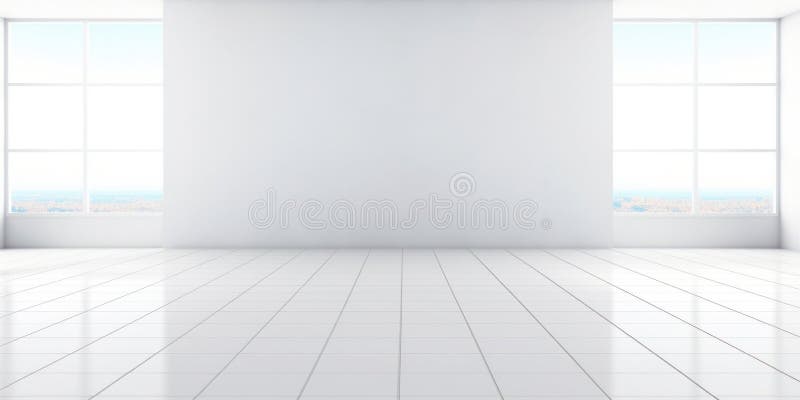 Empty Space in Room, Window and Light. Modern Interior Home Design Look ...