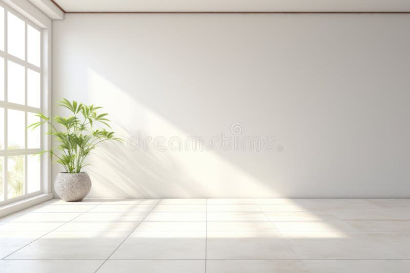 Empty Space in Room, Window and Light. Modern Interior Home Design Look ...