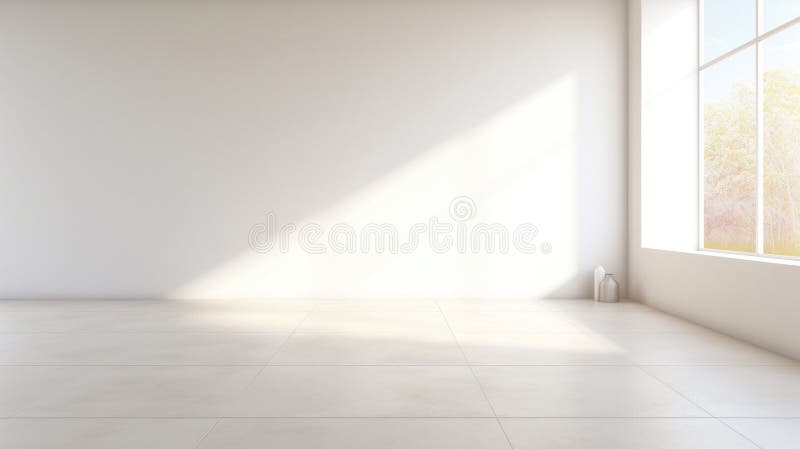 Empty Space in Room, Window and Light. Modern Interior Home Design Look ...