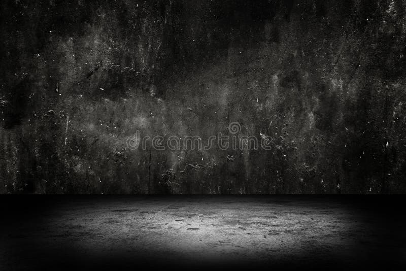 Empty Space of Studio Dark Room Concrete Floor Grunge Texture ...