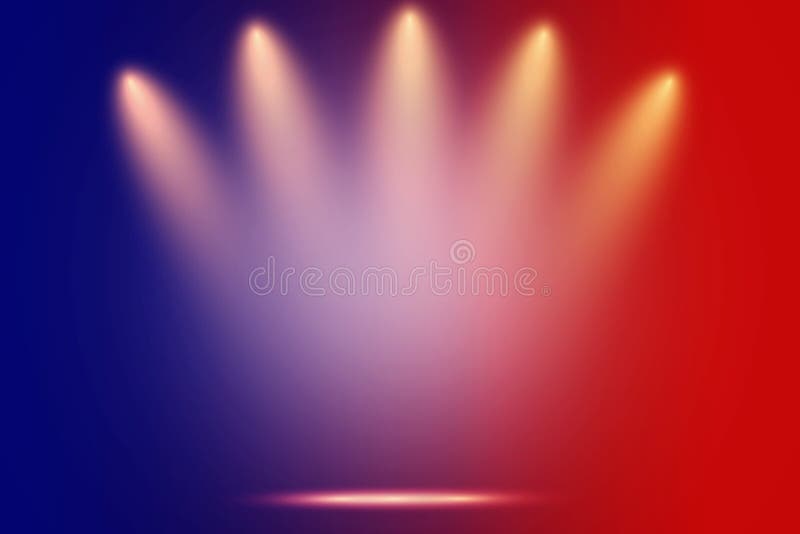Studio Room with Red and Blue Lighting Effect Background. Stock ...