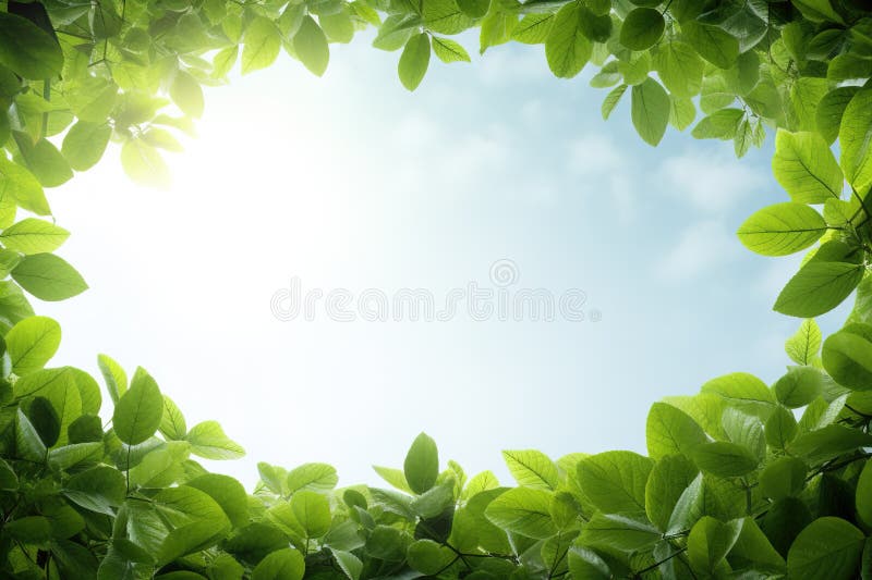 Empty Space Surrounded by Beautiful Leaves with an Empty Backdrop and ...