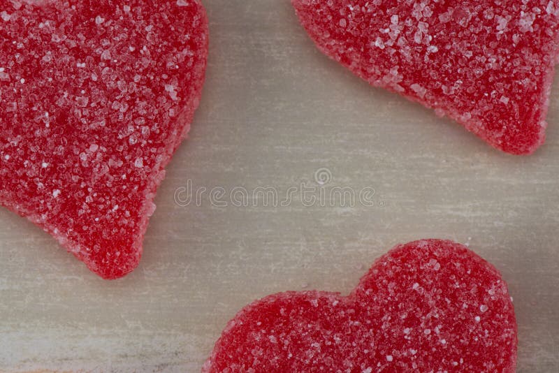 Empty Space between Three Gummy Hearts Stock Image - Image of holiday ...