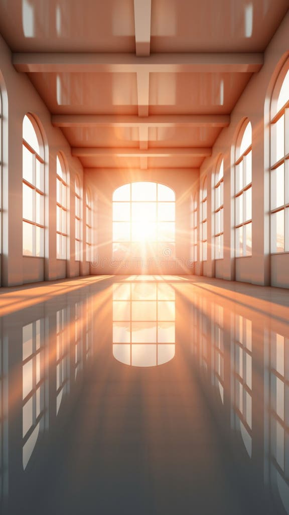 Empty Space Transformed by the Gentle Embrace of Light in 3D Rendering ...