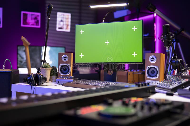 Empty Space Used for Editing and Recording Music with Electronic Gear ...