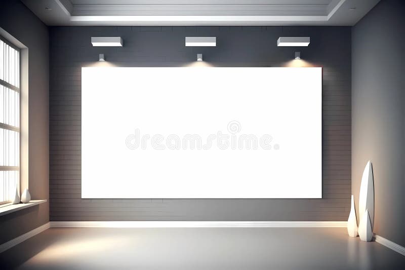 Empty Space on Wall Interior Design. Generative Ai Stock Illustration ...