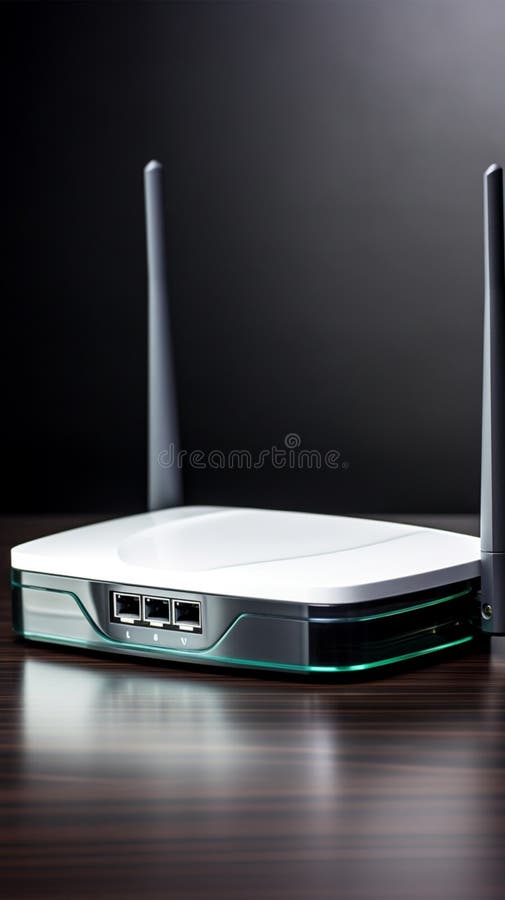 Empty Space on WiFi Router, Ready for Network Innovation Stock ...