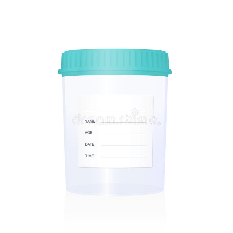Specimen Cup Empty Urine Sample Blank Label Medical Examination Stock ...
