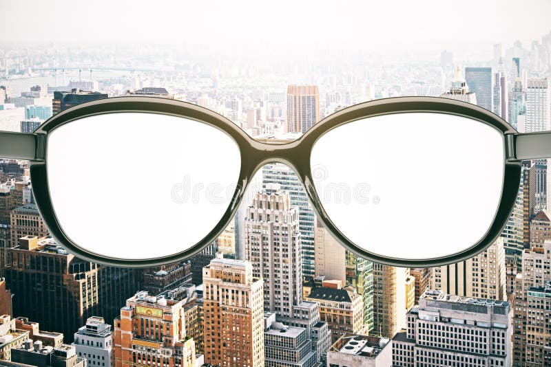 Empty spectacle lenses stock illustration. Illustration of closeup ...