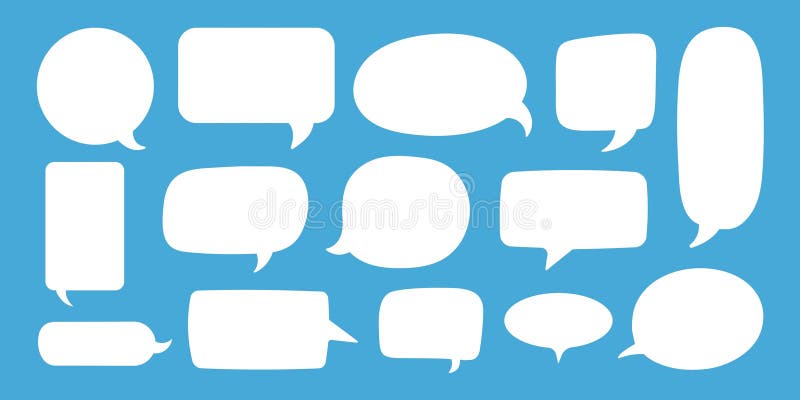 Empty Speech Bubble. Cartoon Text Box for Message, Comic White Talk ...