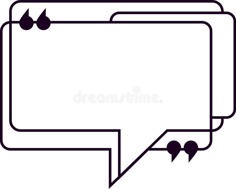 Empty Speech Bubble with Quotation Marks is Ready To Be Filled with ...