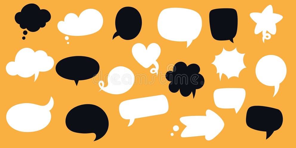 Empty Speech Bubbles for Chats and Messages. Discussion and ...