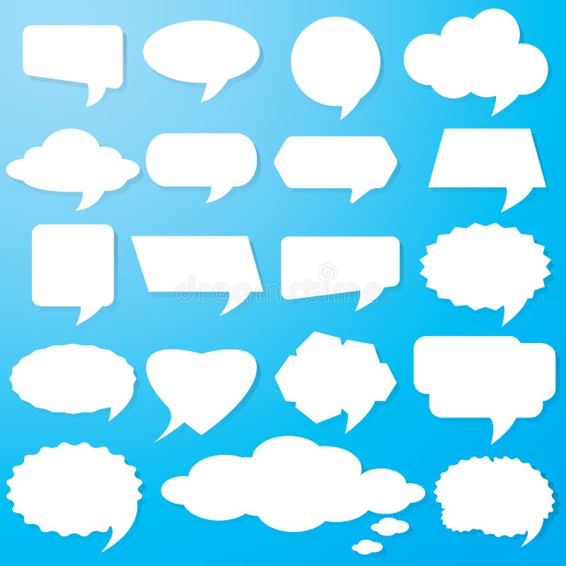 Empty speech bubbles paper stock vector. Illustration of bubble - 32546724