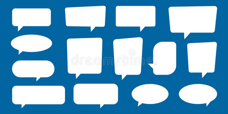 Empty Speech Bubbles. Speak Bubble Balloon, Empty Chatting Box, Message ...