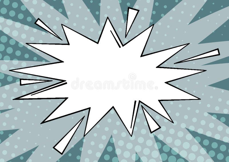 Empty Spiky and Jagged Dialog Box Explosion Text Balloon Colored ...