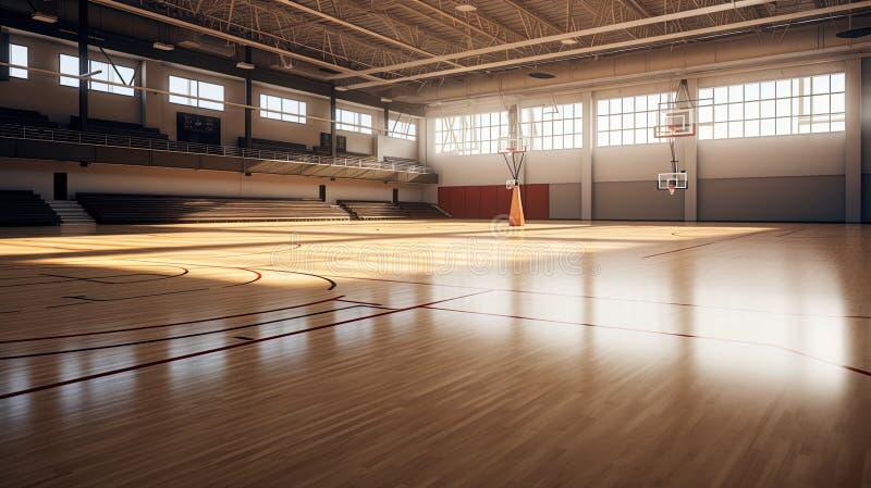 An Empty Sports Hall with Mokapas of Simulators Stock Illustration ...