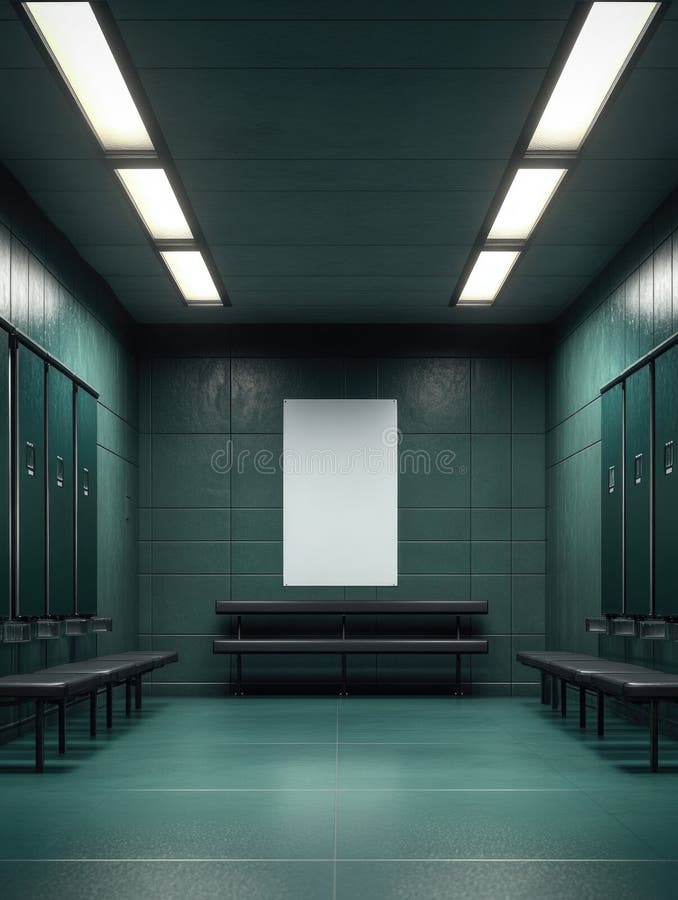 Empty Sports Locker Room stock image. Image of room - 359829147