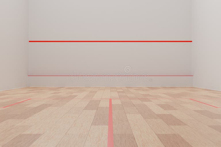 Empty Sports Room for Playing Squash. Stock Illustration - Illustration ...