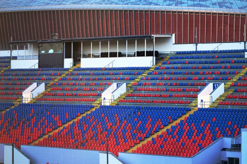 Empty Sports Stadium Seats. an Empty Stadium Stock Image - Image of ...