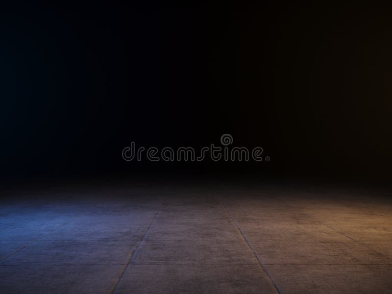 Empty Spot Lit Dark Background Stock Photo - Image of horizon, ground ...