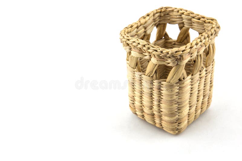 Empty Square Basket, Container, Isolated on White Background Stock ...