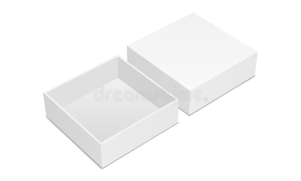 Empty square box stock vector. Illustration of side - 109984795