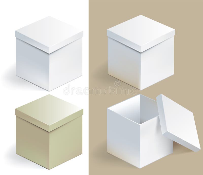 Empty square box stock vector. Illustration of delivery - 98054310