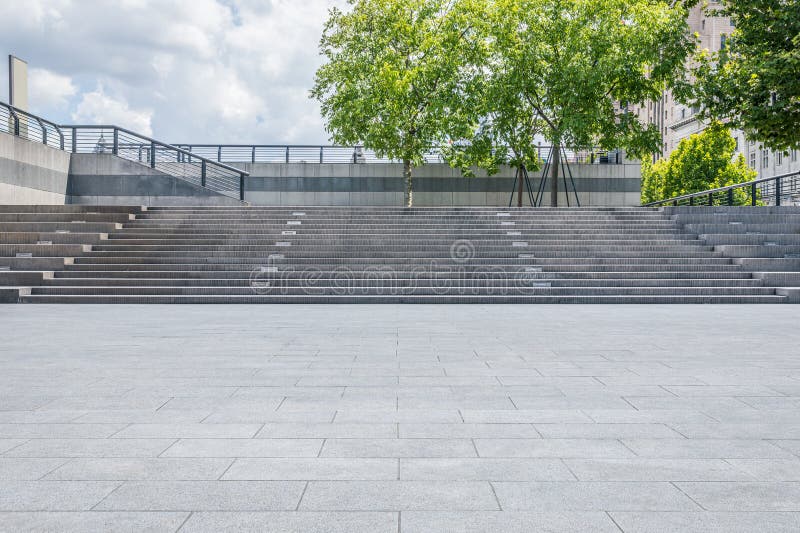 Empty Square Floor Cityscape Stock Illustration - Illustration of ...