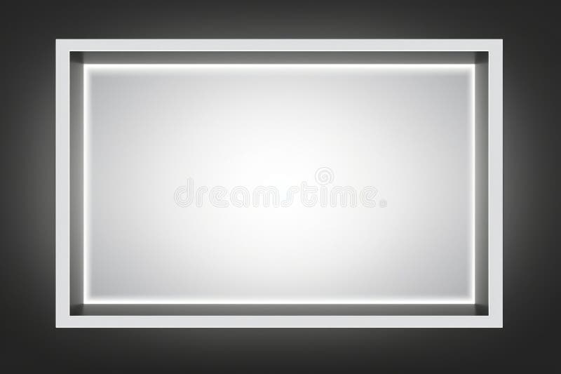 An Empty Square Frame on a Black Background Stock Illustration ...
