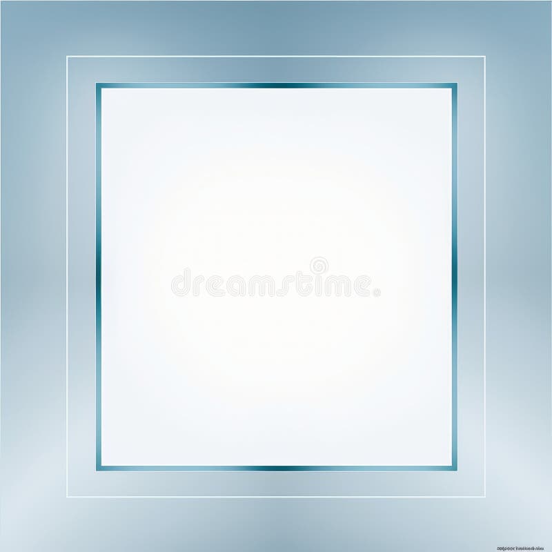 An Empty Square Frame on a Blue Background Stock Illustration ...