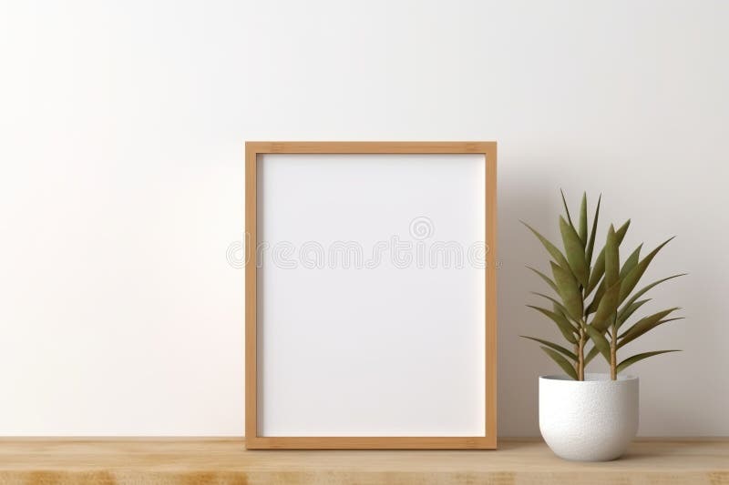 Empty Square Frame Mockup in the Modern Minimalist Interior Over White ...