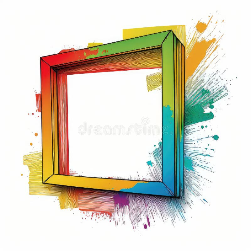 Empty Square Frame on White Background. Stock Illustration ...