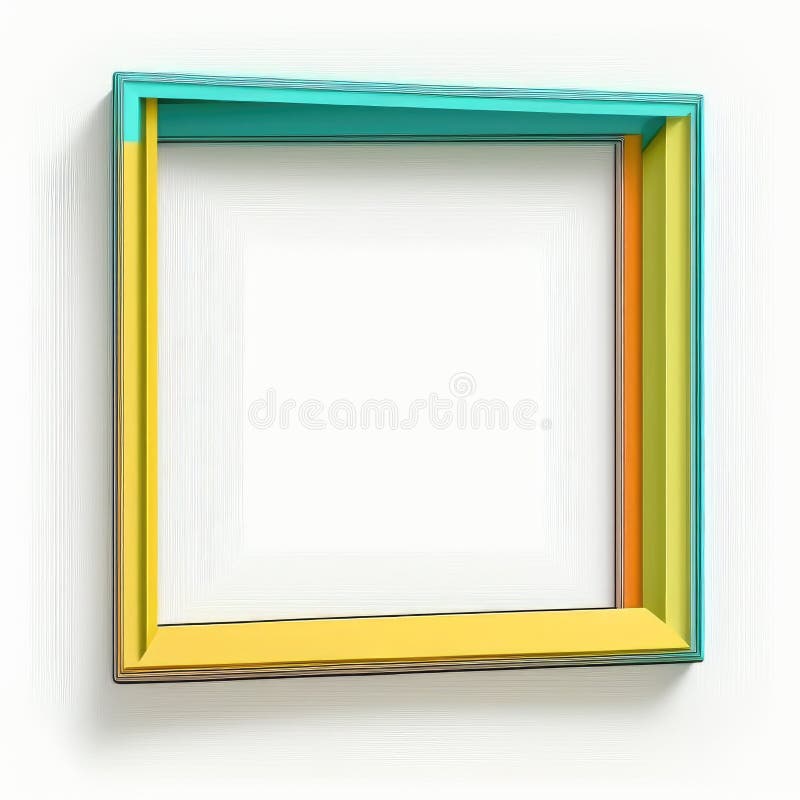 Empty Square Frame on White Background. Stock Illustration ...