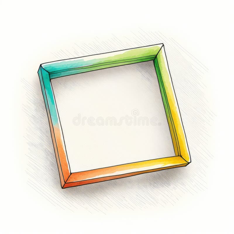 Empty Square Frame on White Background. Stock Illustration ...