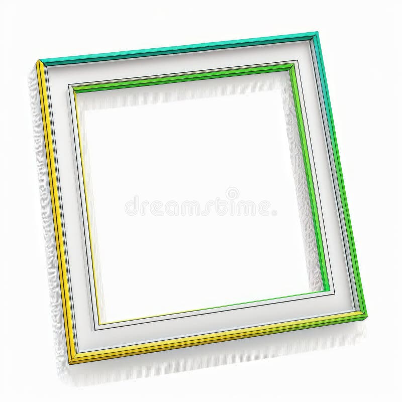 Empty Square Frame on White Background. Stock Illustration ...