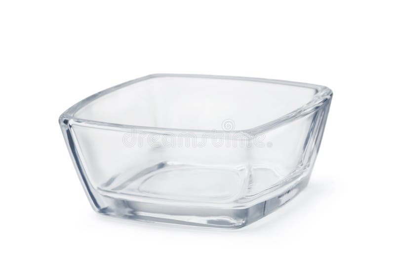 Empty Square Glass Dipping Bowl Stock Photo - Image of dish ...