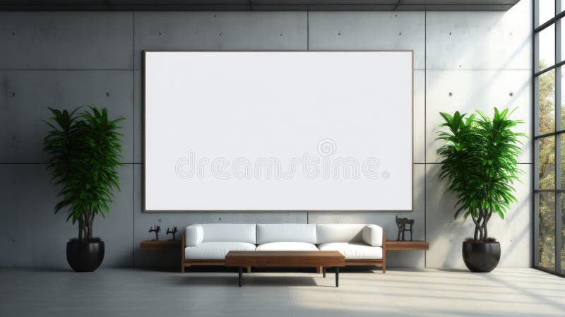 The Empty Square Lobby Space Has a Large Billboard Over the Entryway ...