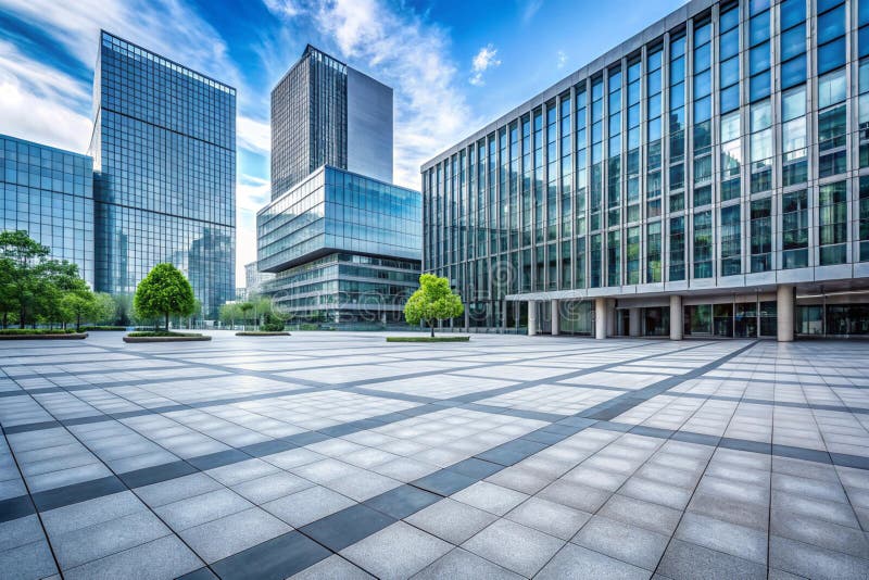 Empty Square by Modern Architectures Stock Illustration - Illustration ...