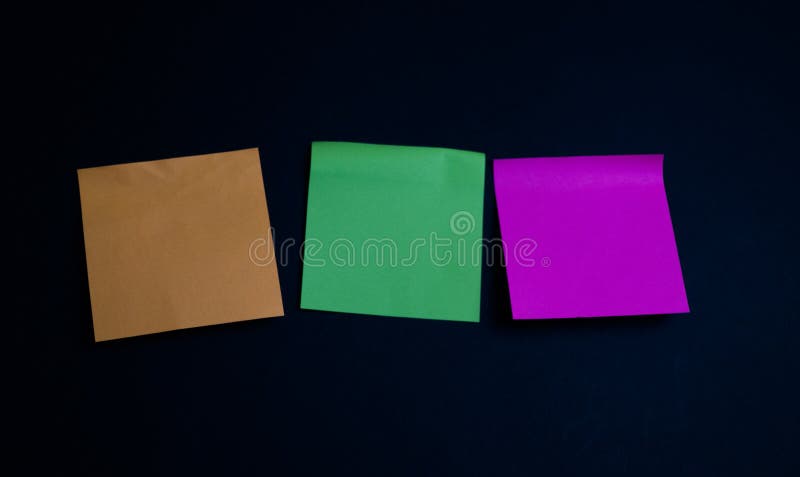 Empty Square Multi-colored Stickers Hang on a Black Board, Business ...